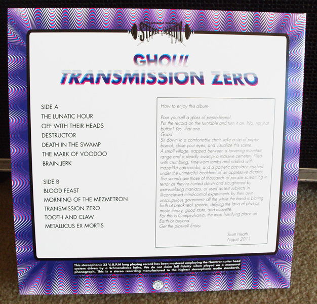 Normal show flyer hitting the streets, Ghoul "Transmission Zero" is out ...